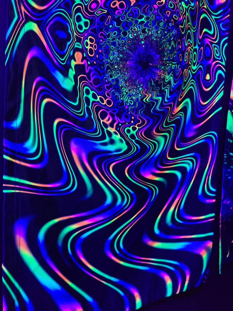Rainbow River - Blacklight UV Reactive Tapestry Wall Hanging - Etsy