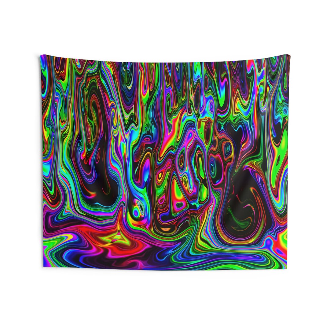 Acid Rain (trippy Tapestry) Psychedelic Wall Hanging - Etsy