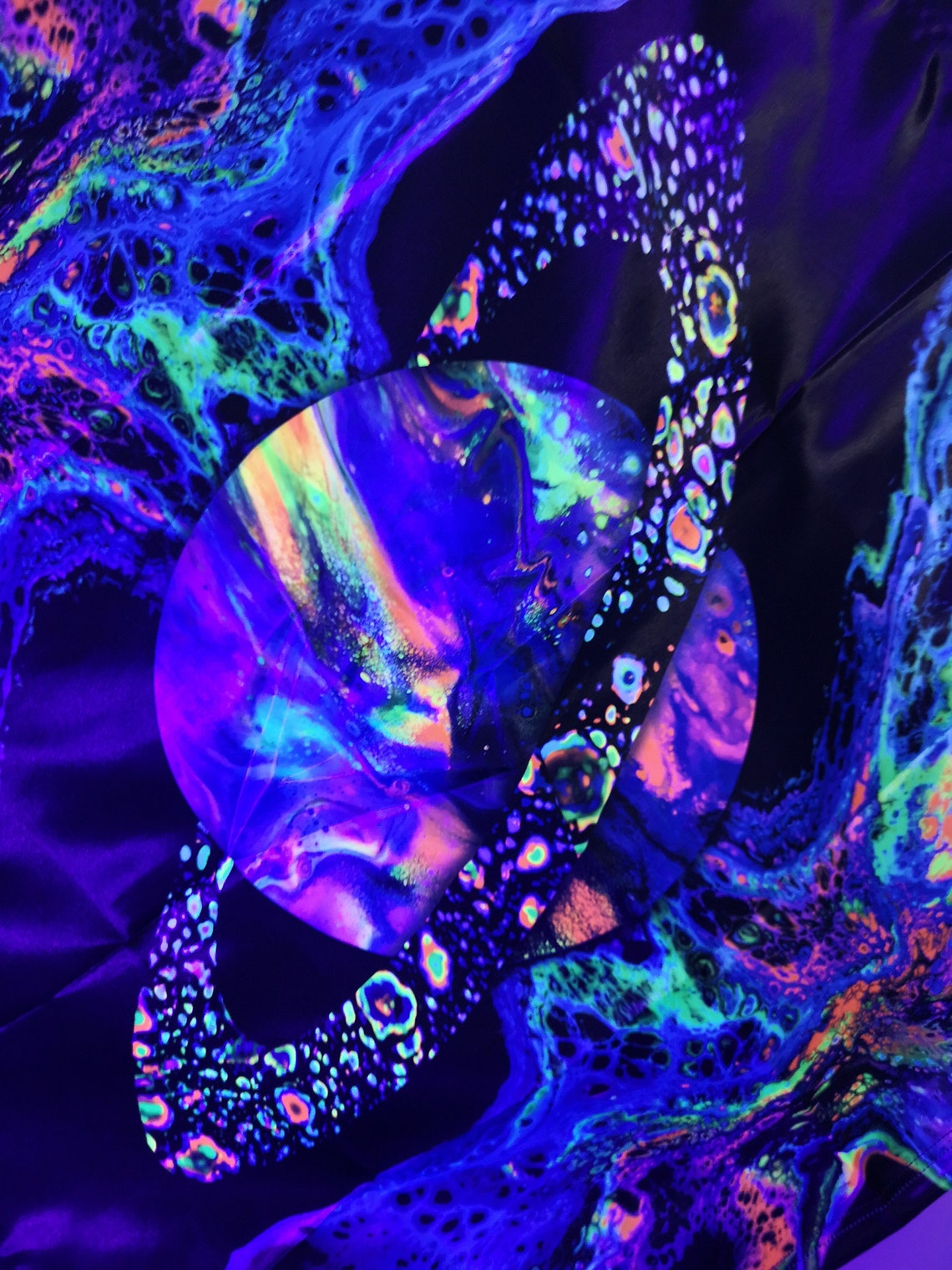 Cosmic Storm blacklight Space Tapestry UV Reactive - Etsy