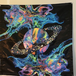 Cosmic Storm (blacklight Space Tapestry) UV Reactive Fluorescent Wall ...