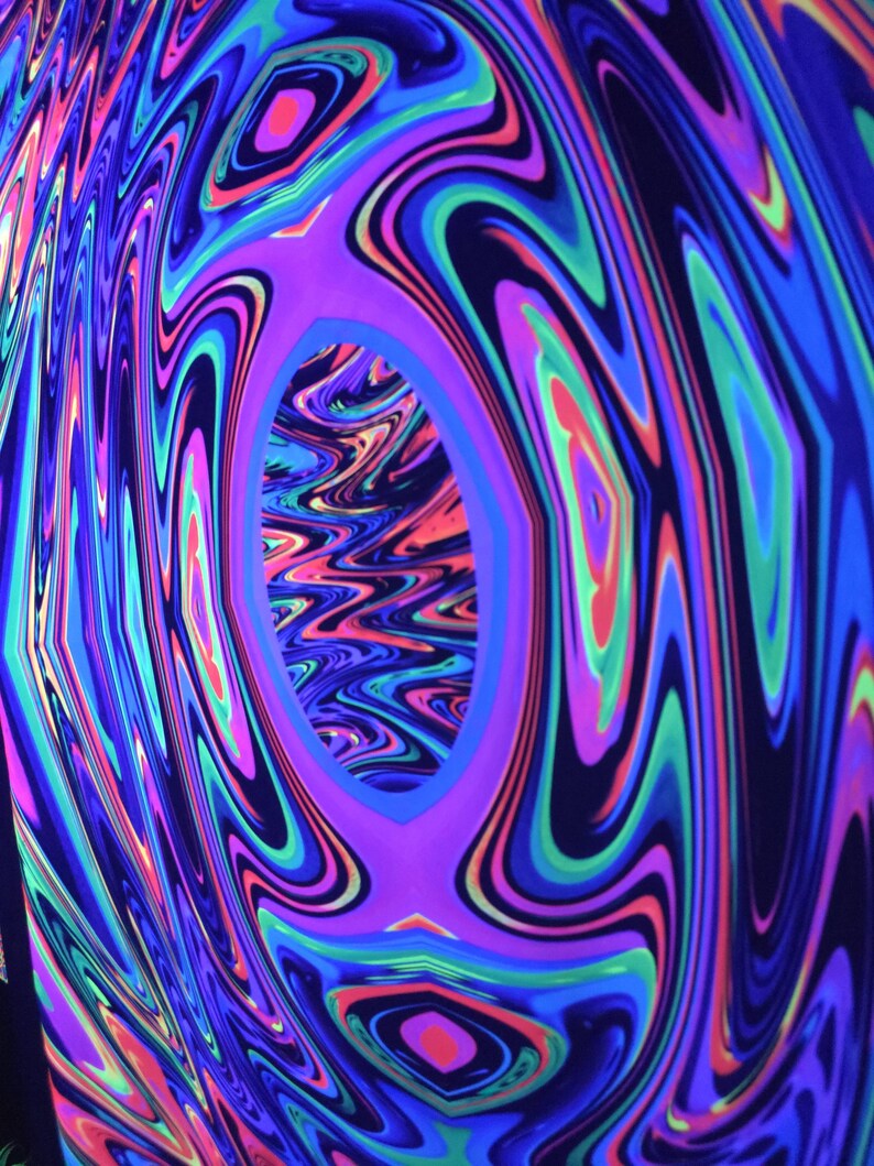 Magic Portal - Blacklight Tapestry - Psychedelic Trippy Fluid Art UV ...