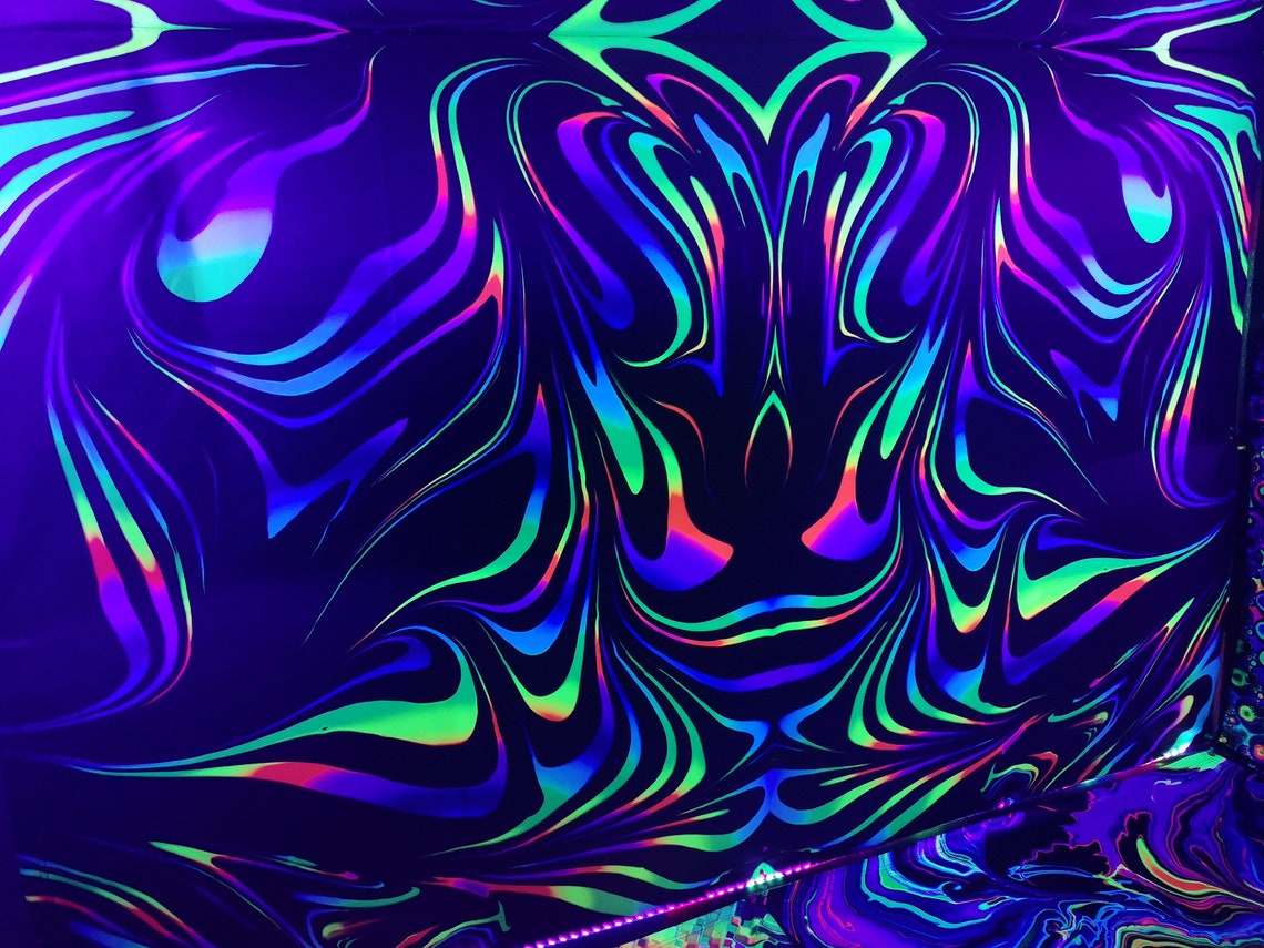 To Infinity Blacklight Tapestry (psychedelic UV Reactive) - Etsy