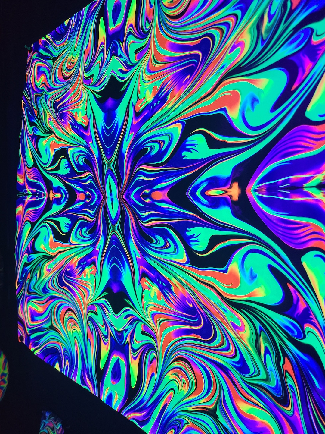 Macrodose (blacklight Tapestry) UV Reactive Fluorescent Wall Hanging - Etsy