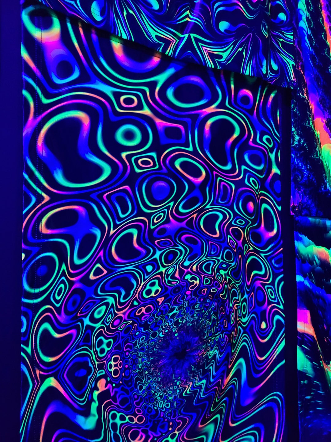 Rainbow River - Blacklight UV Reactive Tapestry Wall Hanging - Etsy