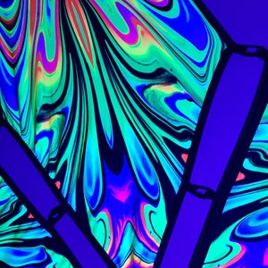 Macrodose- Ceiling Canopy - Trippy UV Reactive Geometric Tapestry - 6 ...