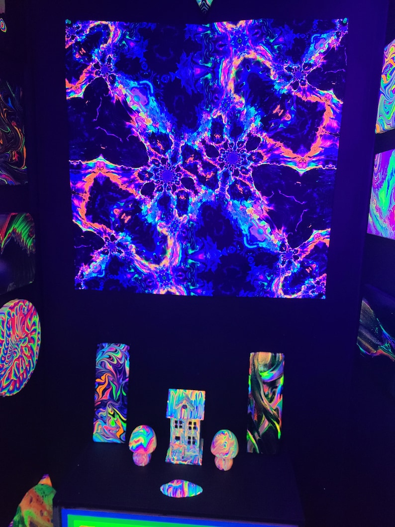 Trip Nebula (blacklight Tapestry) Psychedelic UV Reactive Fluorescent ...