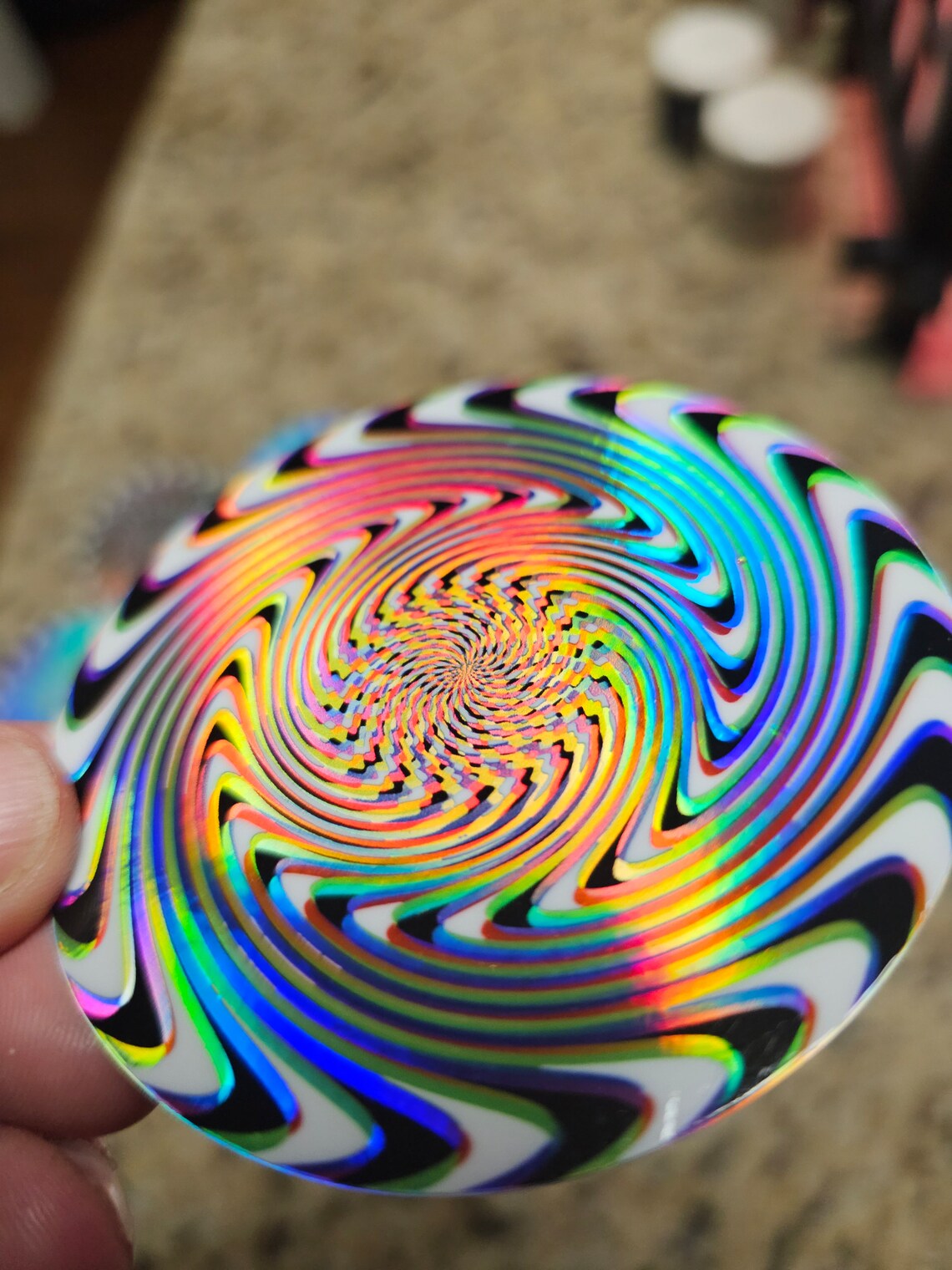 Wonky Portal - 3" Trippy Holographic - Rainbow Black and White | Car ...