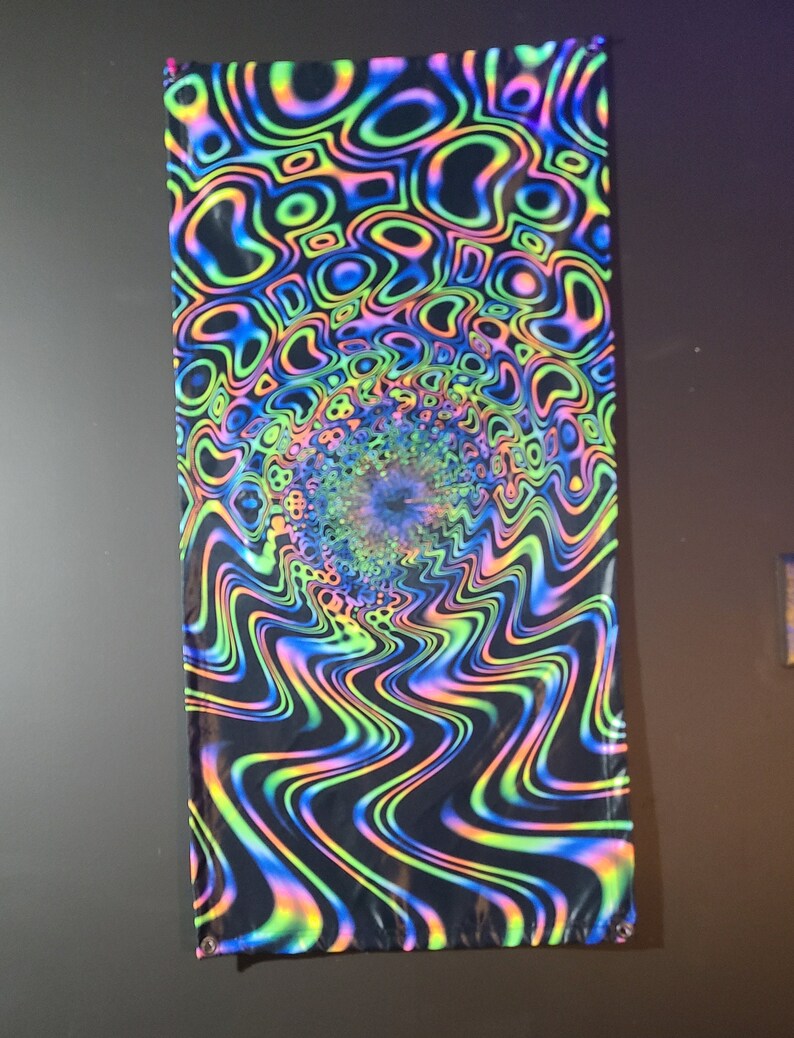 Rainbow River - Blacklight UV Reactive Tapestry Wall Hanging - Etsy