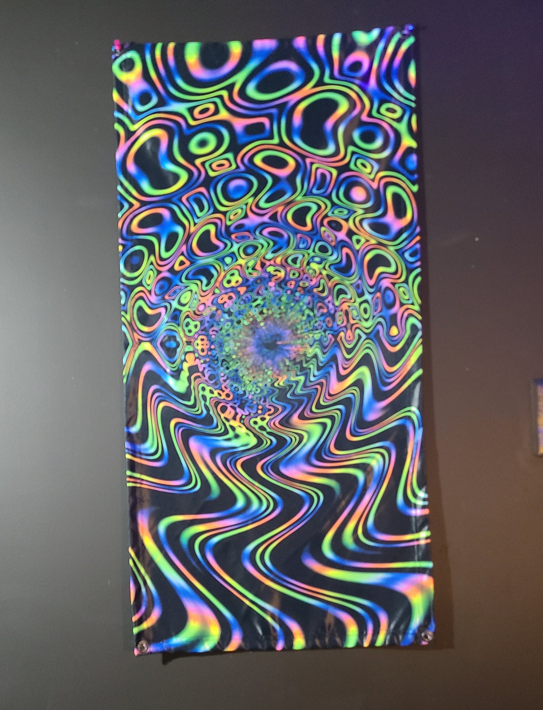 Rainbow River - Blacklight UV Reactive Tapestry Wall Hanging - Etsy