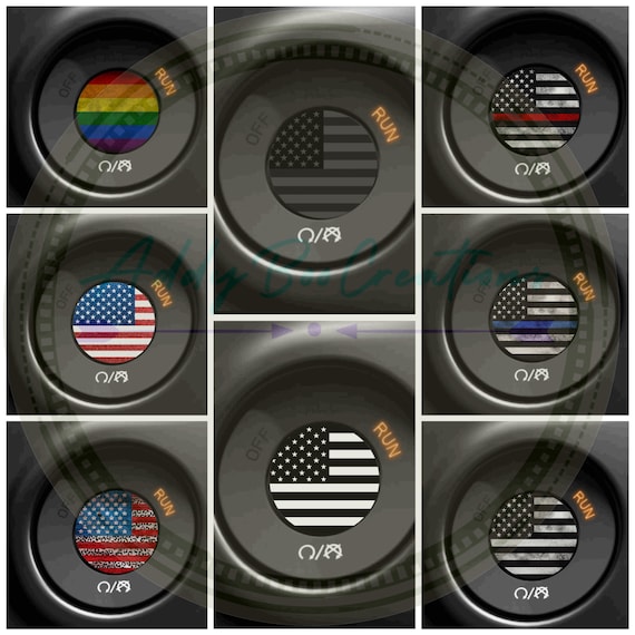 Flag Themed Push to Start Button Decals - Etsy