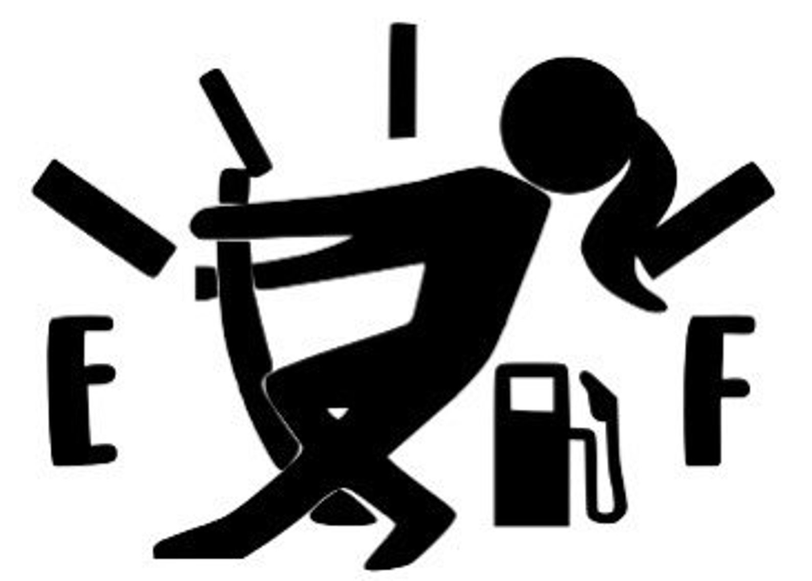 Gas Gauge Girl Decal - Etsy