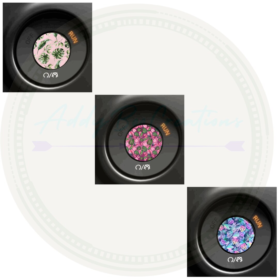 Tropical Themed Push to Start Button Decals - Etsy