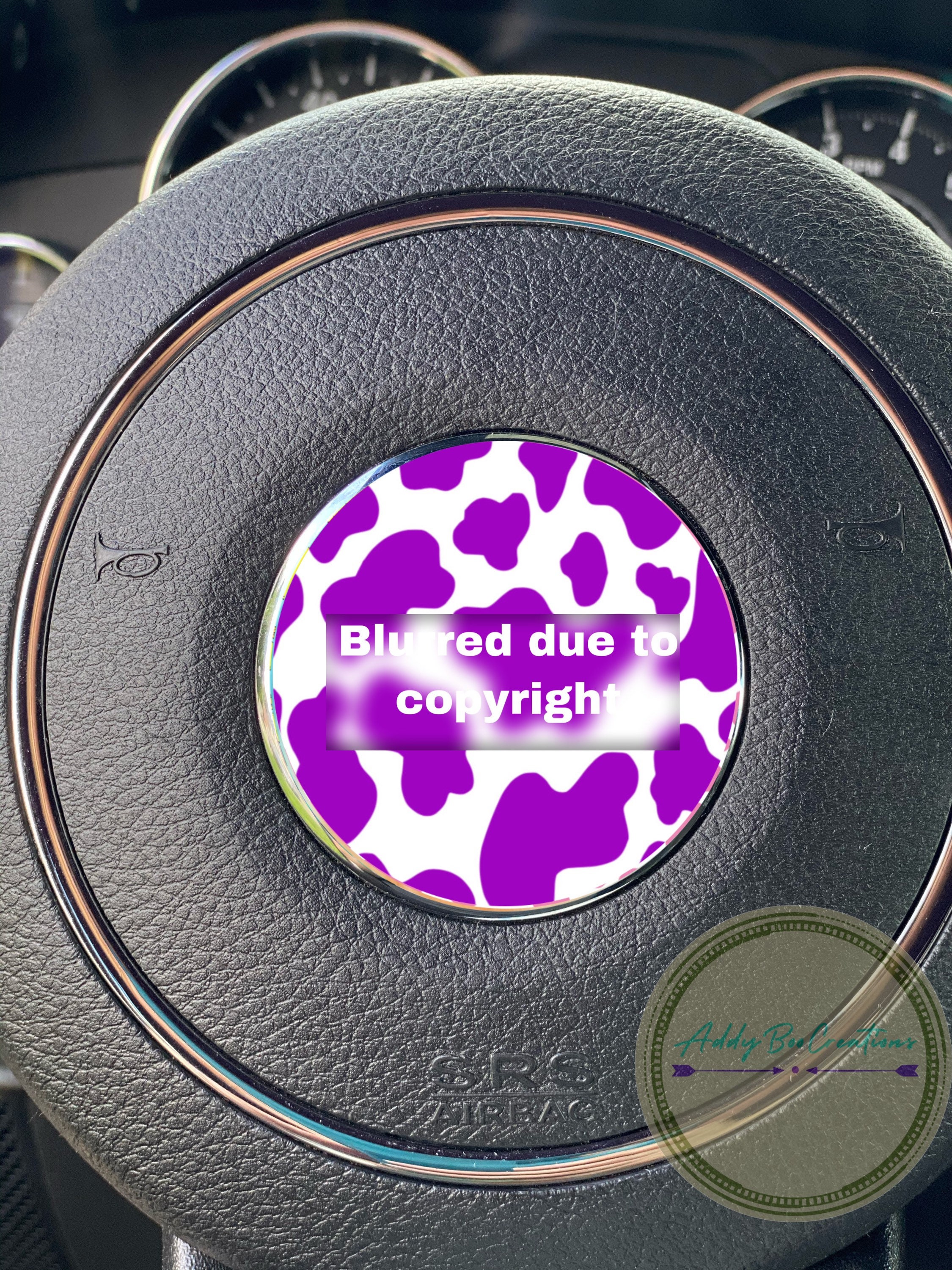 Cow Print Steering Wheel Decal - Etsy