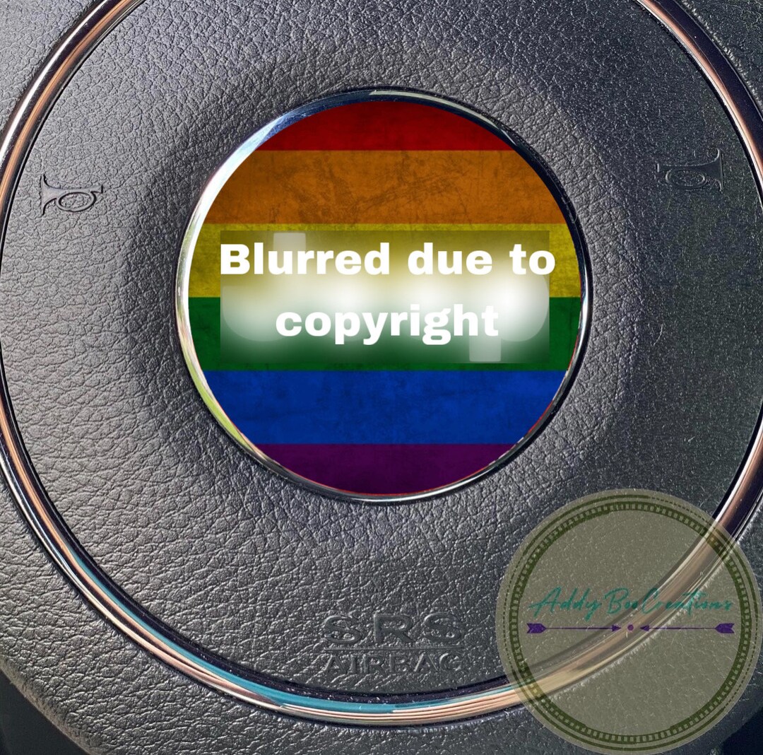 Distressed/grunge Pride Flag Steering Wheel Decal Overlay - Etsy