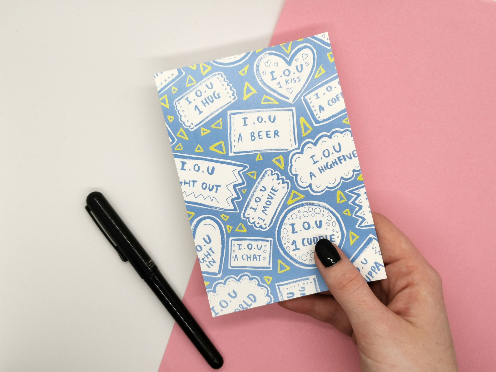 I Owe You Postcard A6 Letters to Friends Friendship Token I.O.U I Miss ...