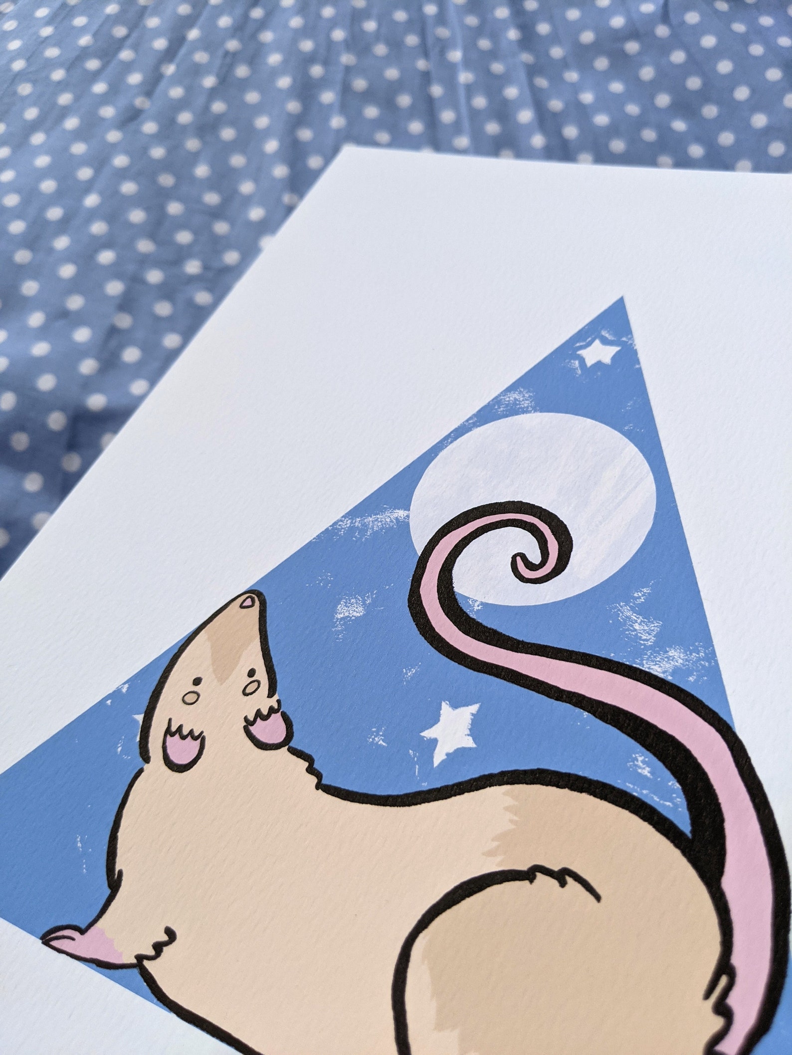 Triangle Rat Print Rat Gift Cute Rat Illustration Small - Etsy UK