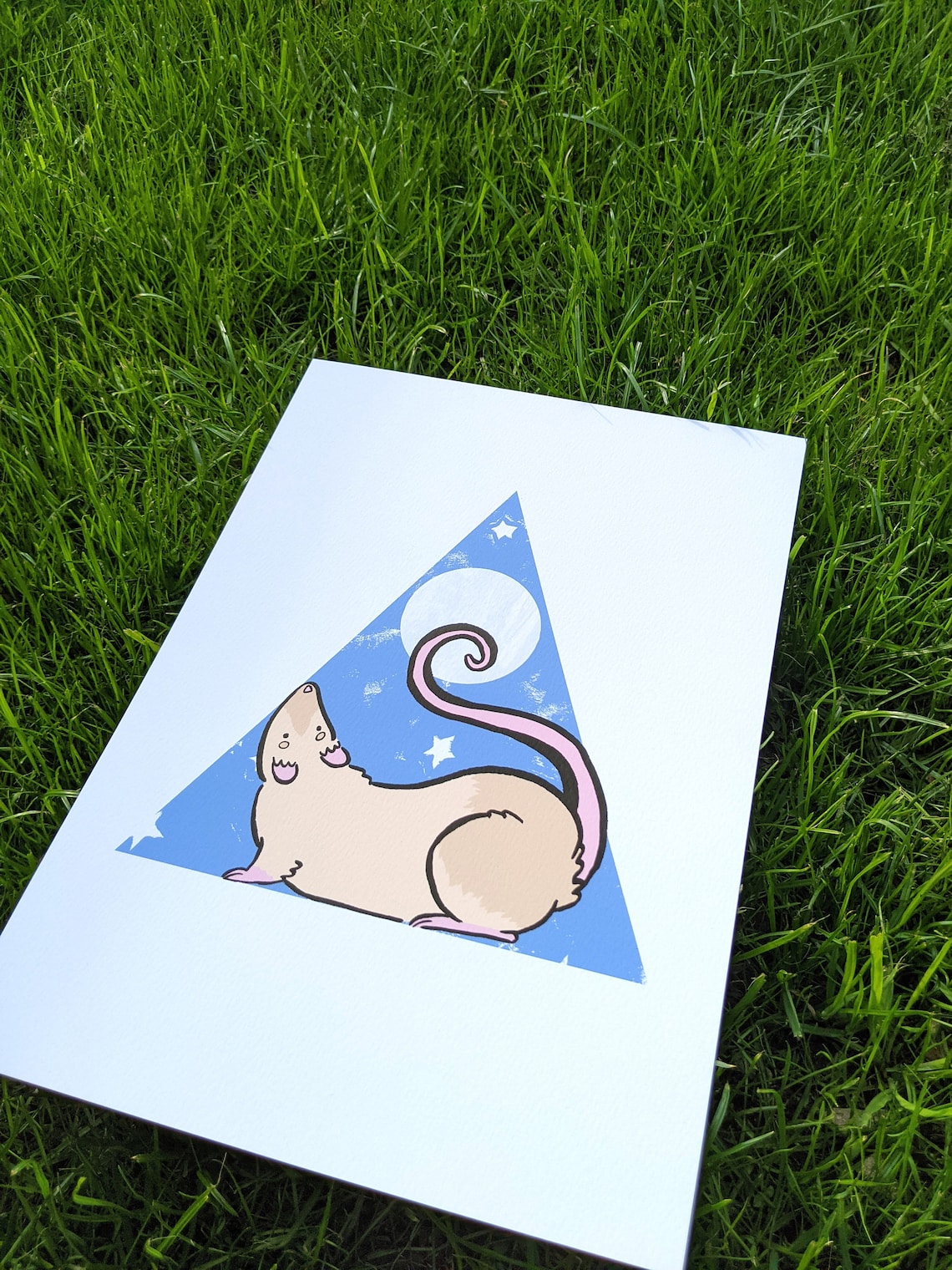 Triangle Rat Print Rat Gift Cute Rat Illustration Small - Etsy UK