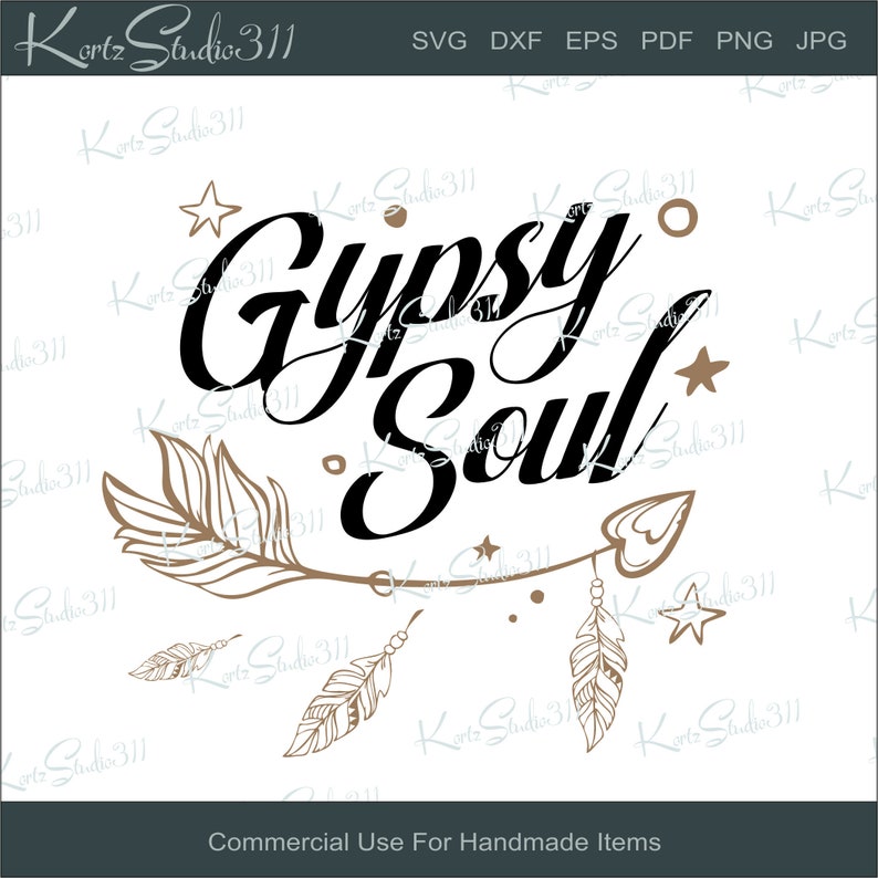 SVG Gypsy Soul Instant Download Personal and Commercial - Etsy