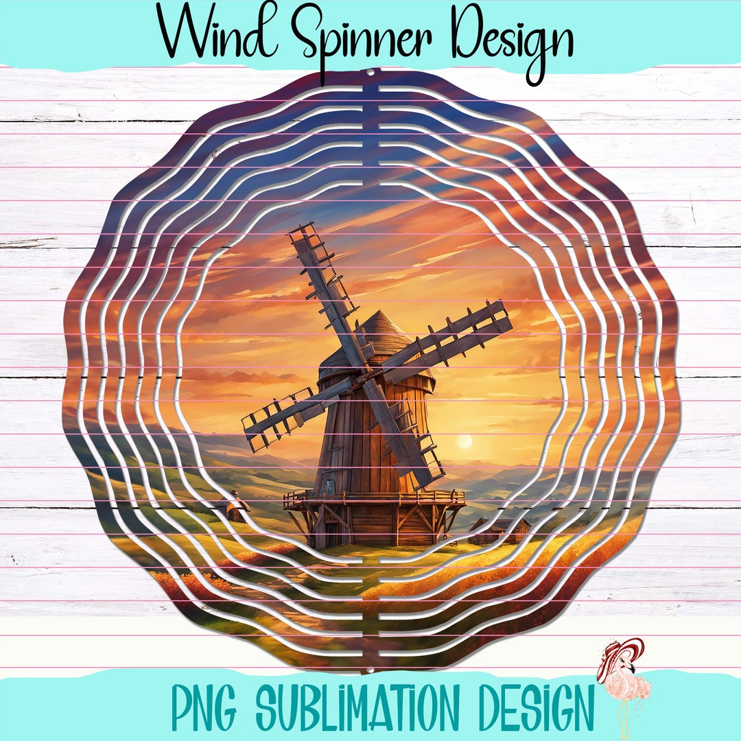 Wind Spinner Design Sublimation Instant Download PNG Digital Graphics ...