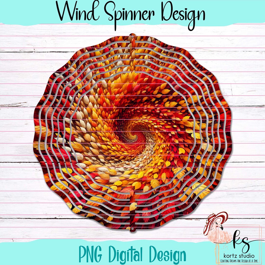 Spinning Fall Leaves Wind Spinner Design Festive Fall Decor Holiday ...