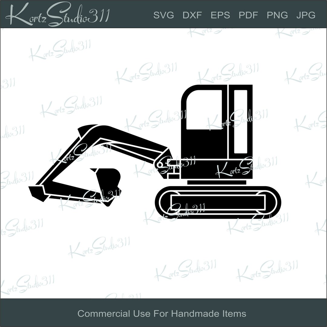 SVG Excavator - Construction - Instant Download - Eps - Dxf - Cut File ...