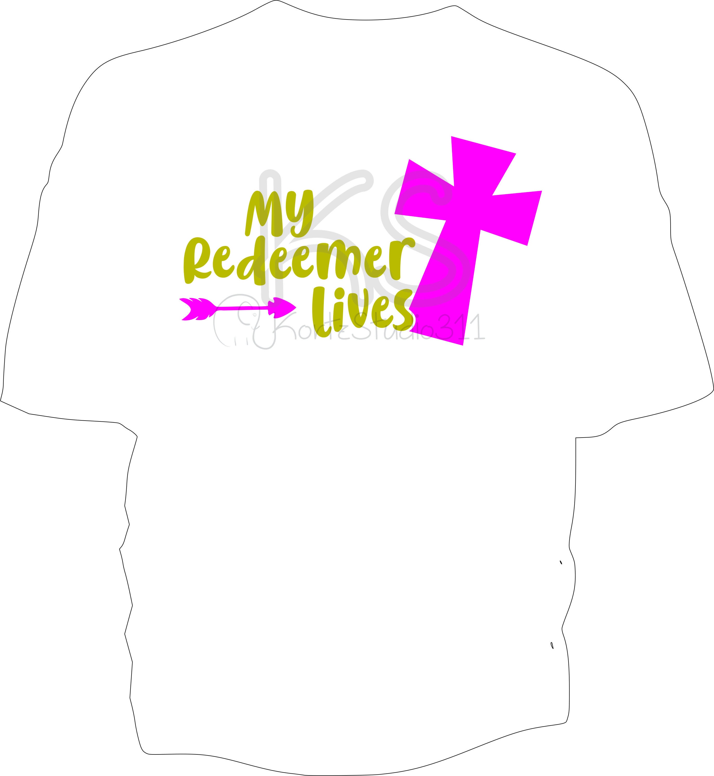SVG My Redeemer Lives - Instant Download - Eps - Dxf - Cut File - for ...