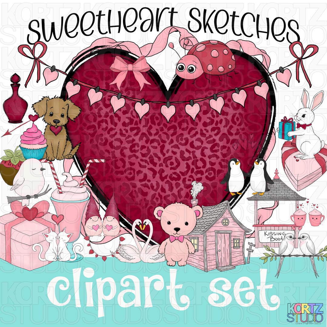 Sweetheart Sketches - Hand Drawn Clipart - Personal and Commercial Use ...