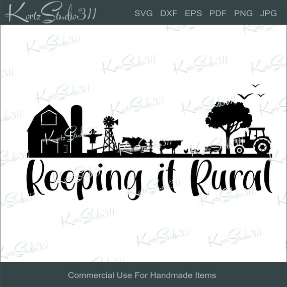 SVG Keeping It Rural Instant Download Personal and | Etsy