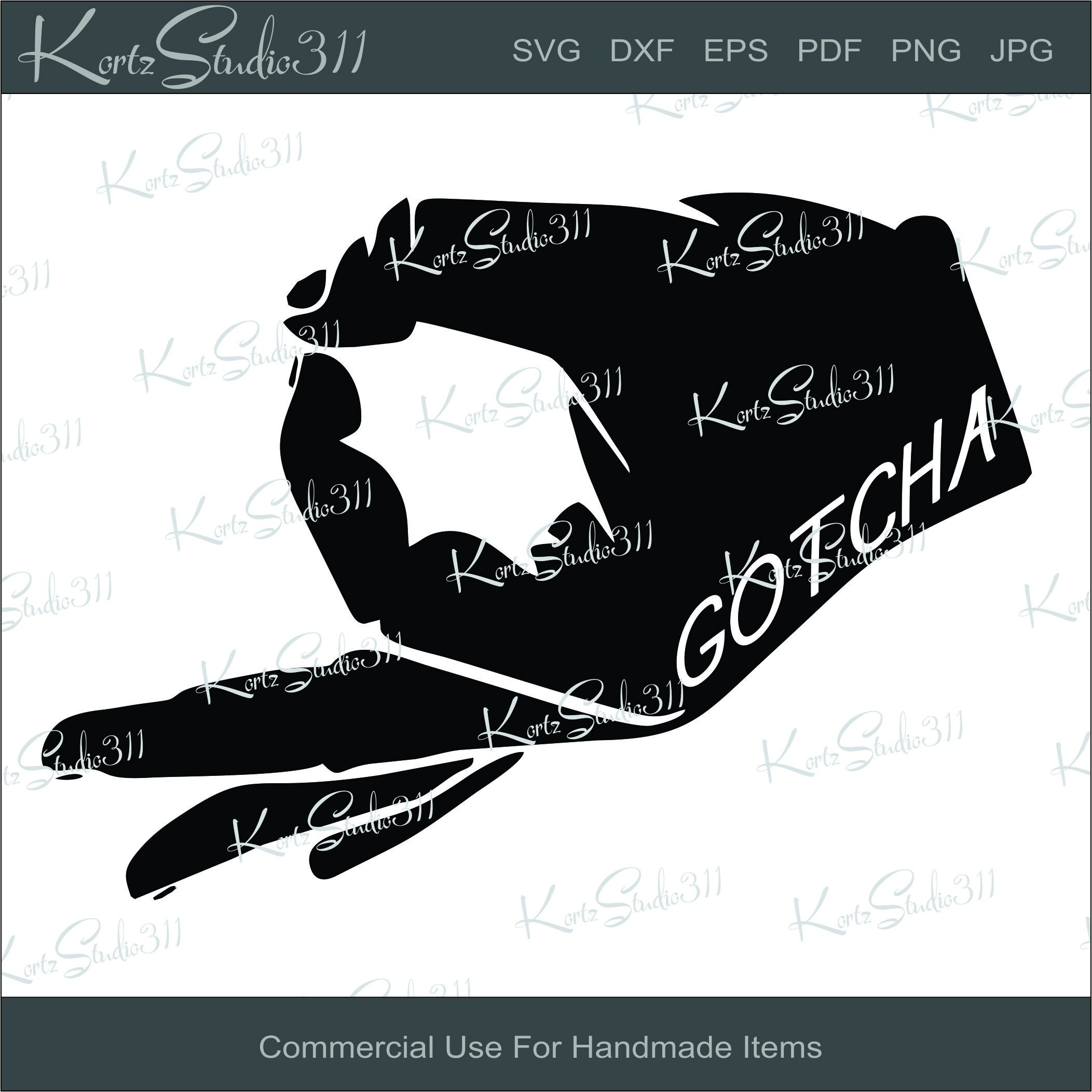 SVG Gotcha Instant Download Eps Dxf Cut File for | Etsy