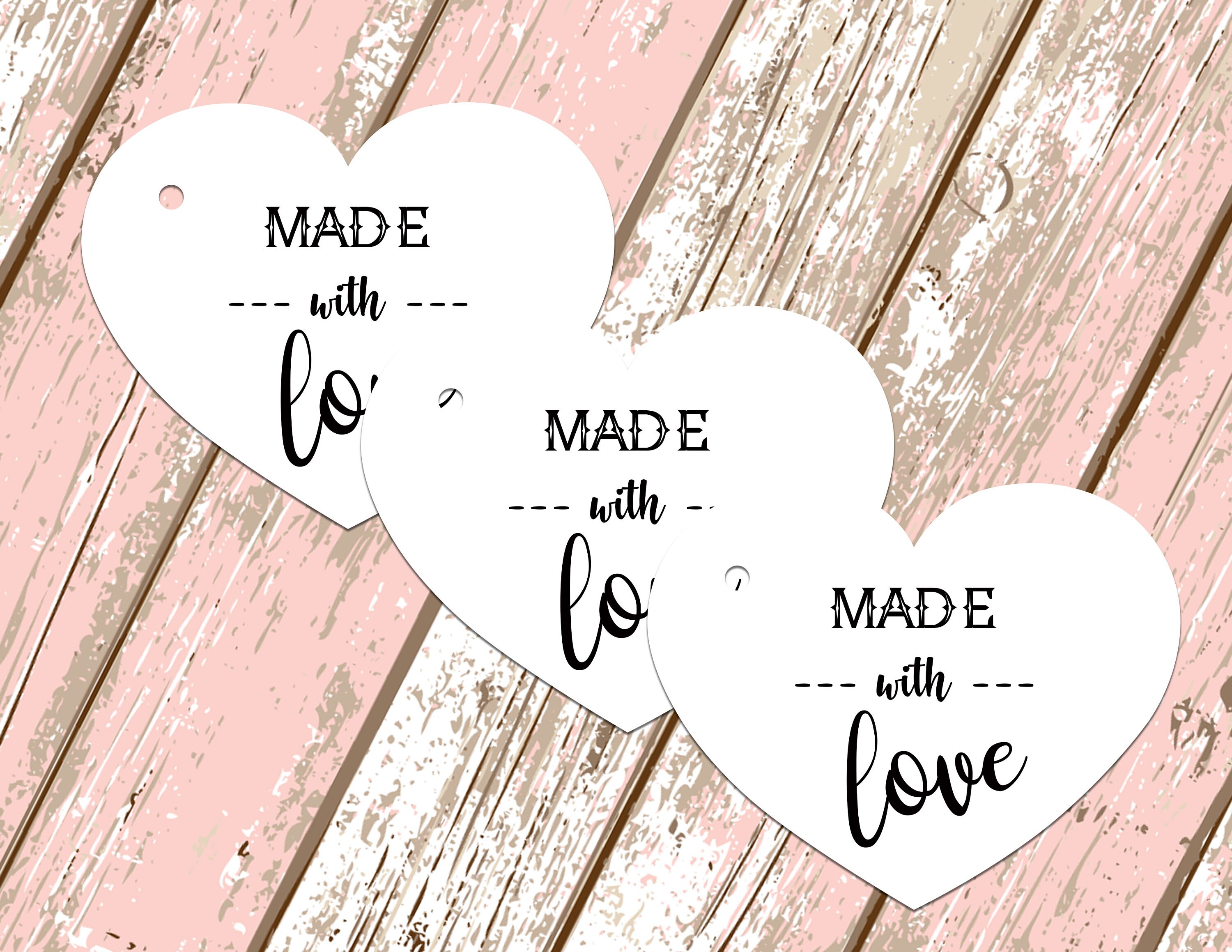 Handmade With Love Tag Digital Download Printable Tag - Etsy