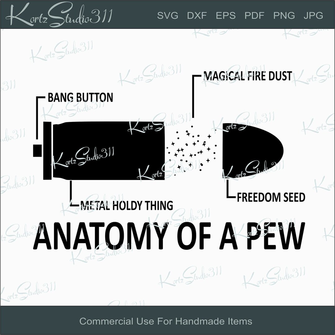 SVG Anatomy of a Pew - Instant Download - Personal and Commercial Use ...