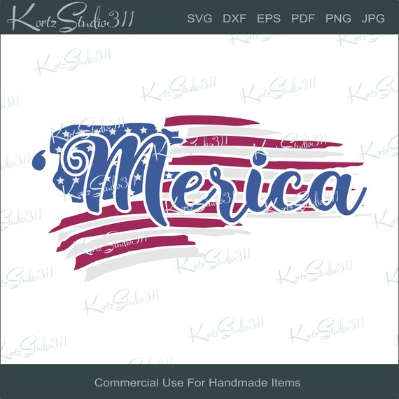 SVG 'Merica Instant Download Personal and Commercial | Etsy