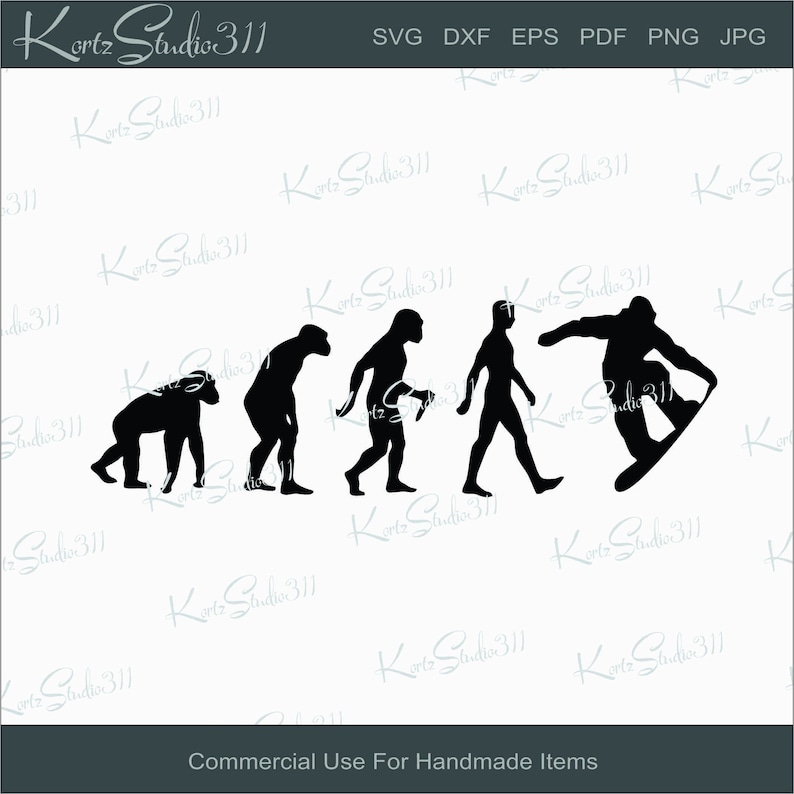 SVG Snowboard Evolution Instant Download Eps Dxf Cut - Etsy