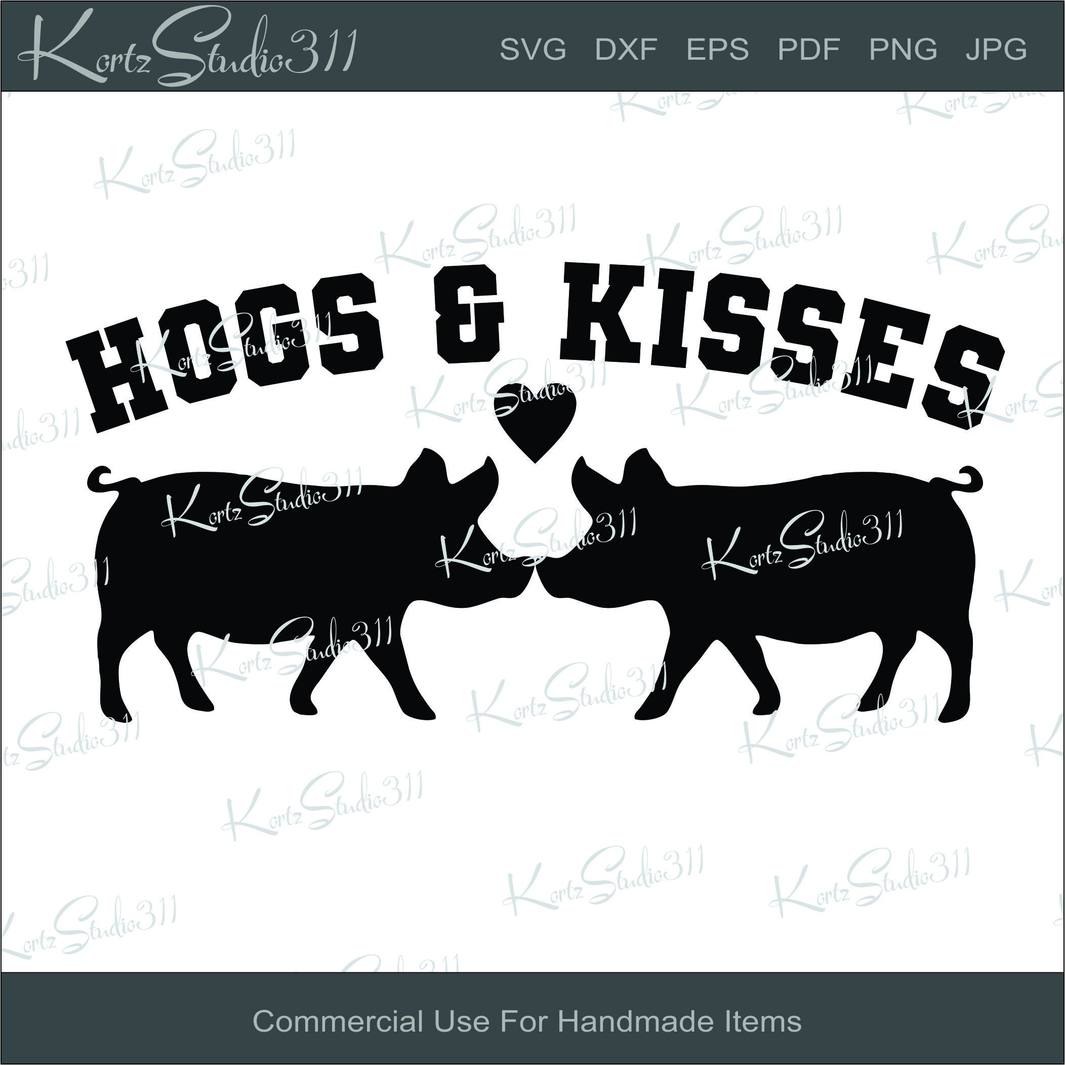 SVG Hogs and Kisses Instant Download Personal and | Etsy