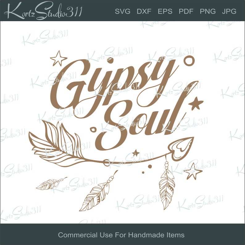 SVG Gypsy Soul Instant Download Personal and Commercial - Etsy