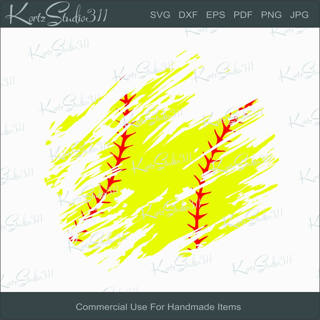 SVG Softball Baseball Grunge - Instant Download - Personal and ...