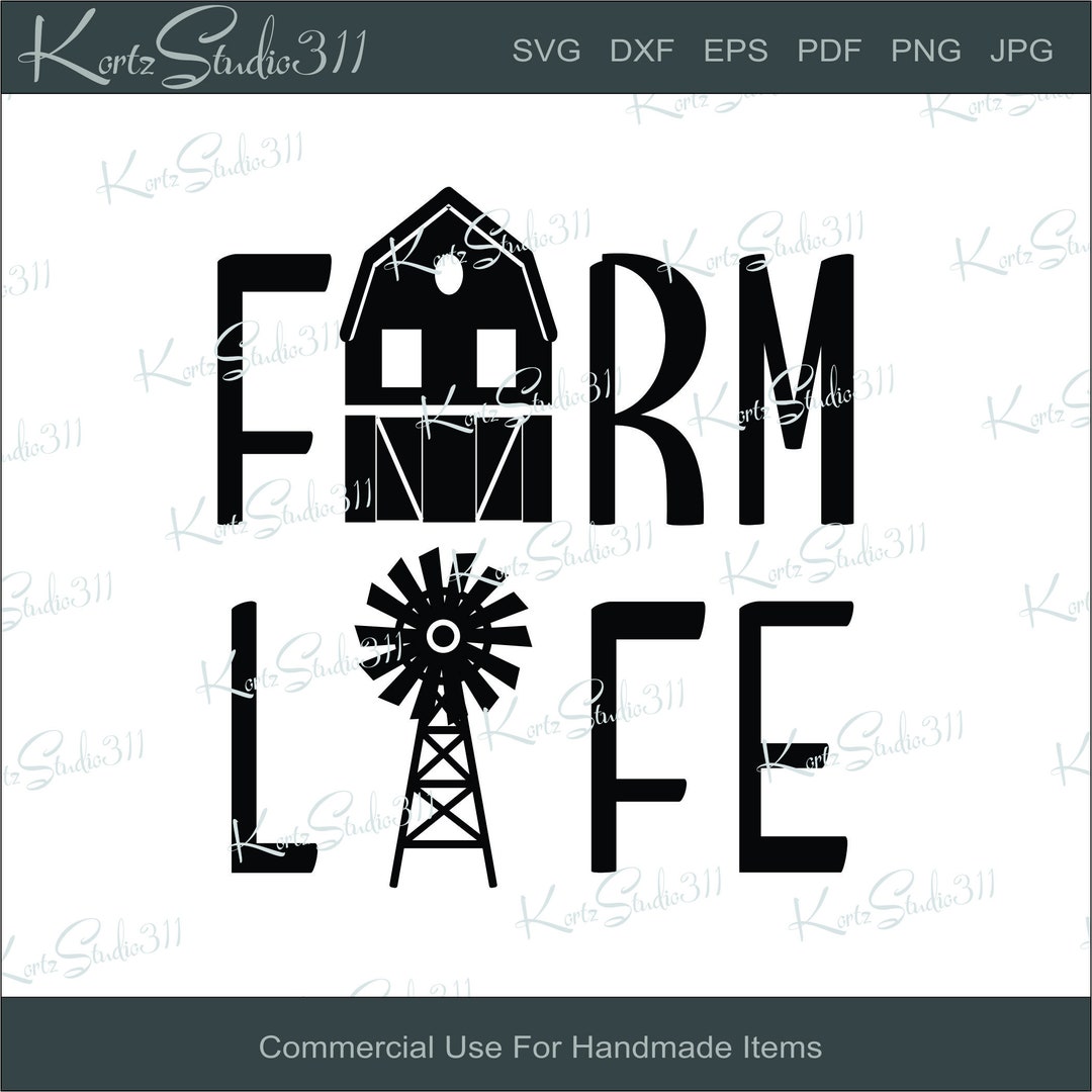 SVG Farm Life - Instant Download - Eps - Dxf - Cut File - for Cricut ...