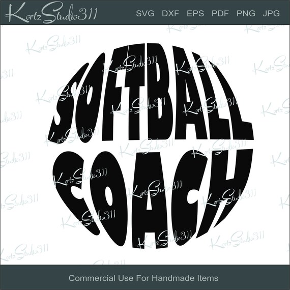 SVG Softball Coach Instant Download Personal and | Etsy