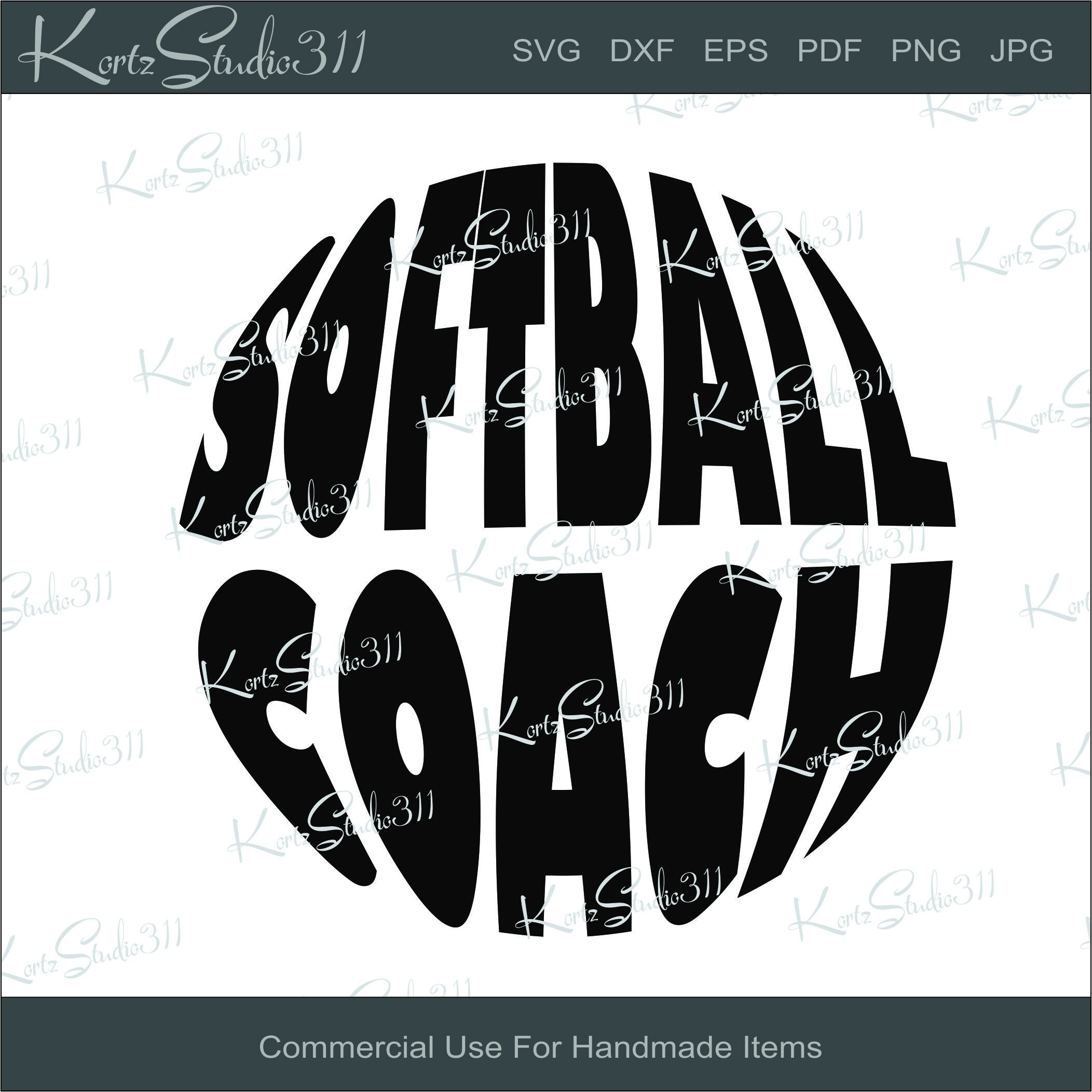 SVG Softball Coach - Instant Download - Personal and Commercial Use Cut ...
