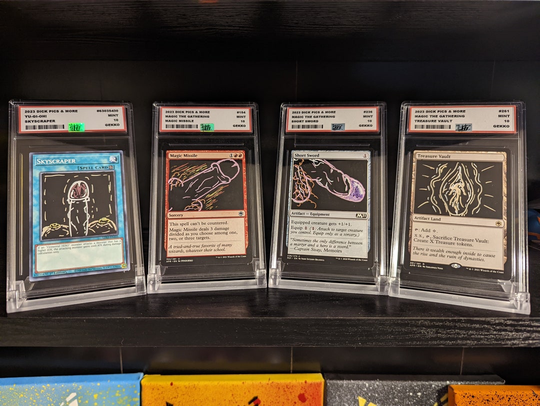 Customised NSFW Trading Cards by Gekko in PSA Style Card Slab - Etsy
