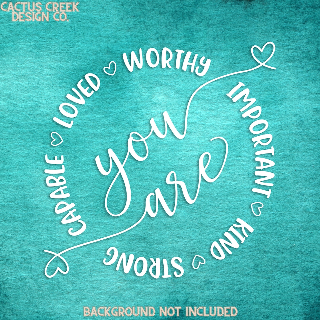You Are Worthy Decal Christian Bible Verse Vinyl Decal - Etsy