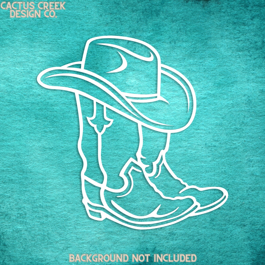 Cowboy Hat & Boots Decal | Cowgirl | Cowboy | Western | Vinyl Decal - Etsy