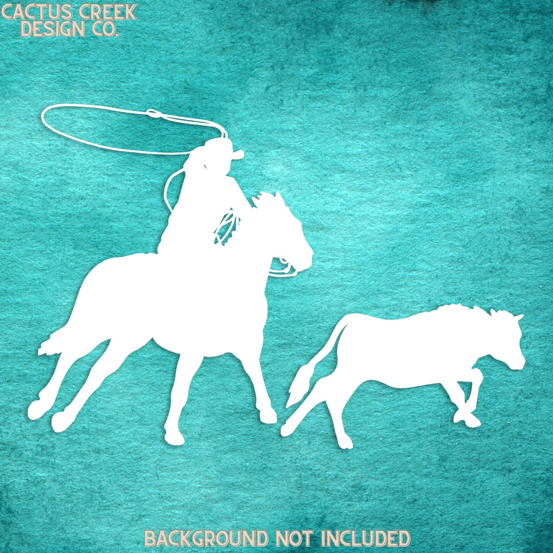 Roping Horse Decal | Calf Roping | Breakaway Roping | Rodeo | Vinyl ...