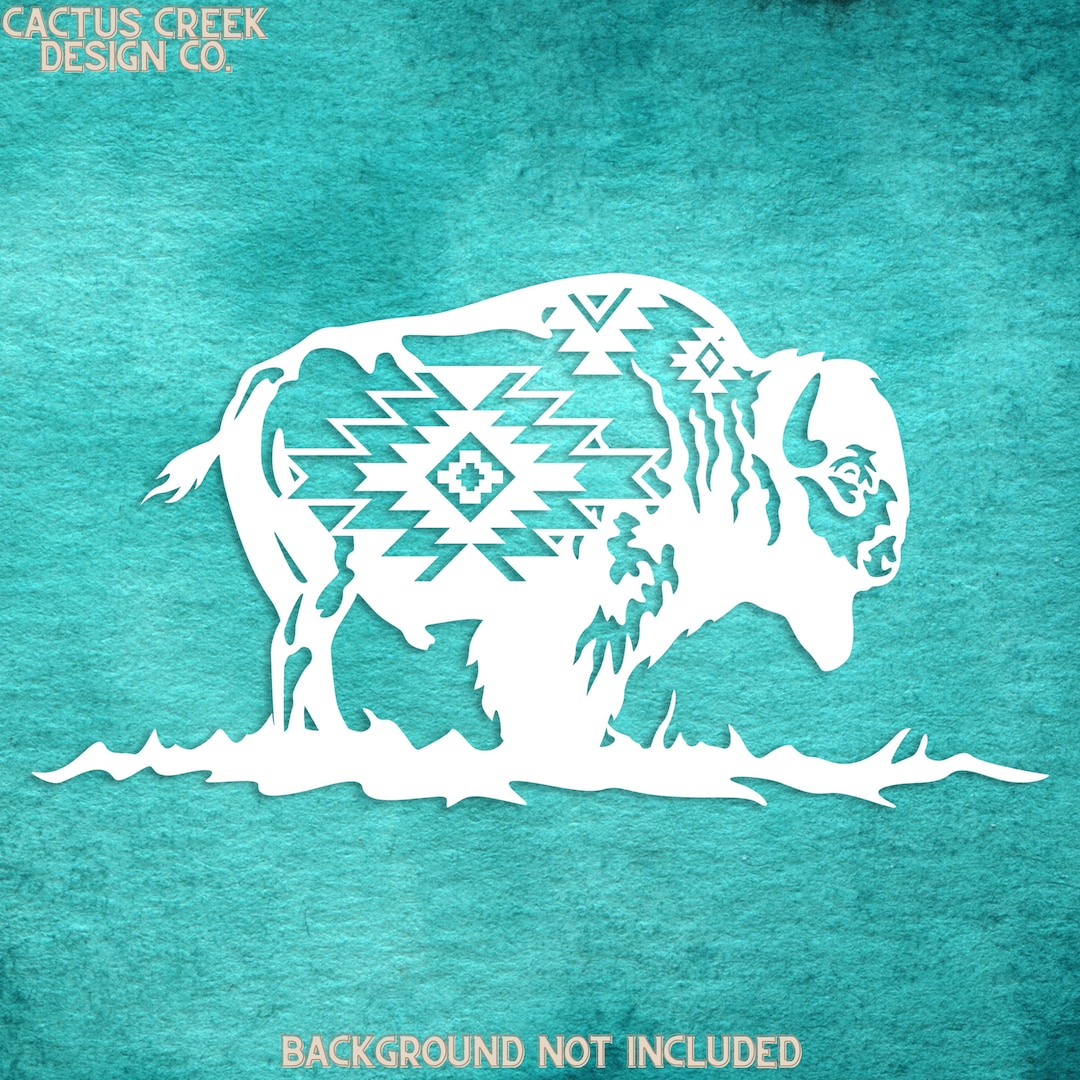 Aztec Buffalo Decal | Western | Vinyl Decal - Etsy