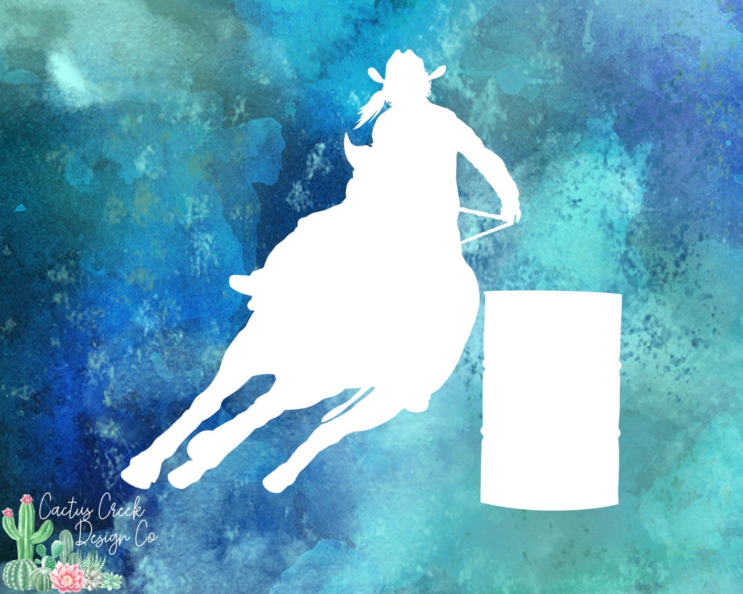 Barrel Racer Decal Barrel Racing Decal Rodeo Decal Car - Etsy