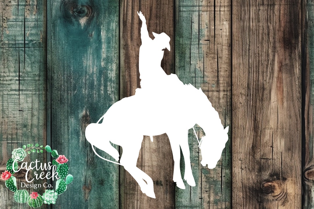 Saddle Bronc Decal Bronc Riding Bronc Rodeo Decal Car Decal Yeti Decal ...