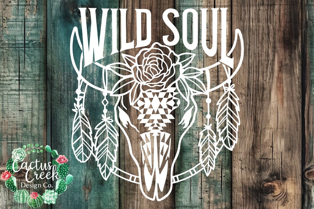 Wild Soul Bull Skull Decal Western Decal Car Decal Yeti Decal Cup Decal ...