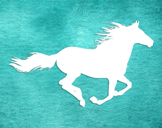Running Horse Decal | Horse Lover | Vinyl Decal - Etsy