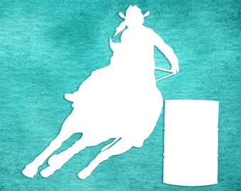 Barrel Racing Decal - Etsy
