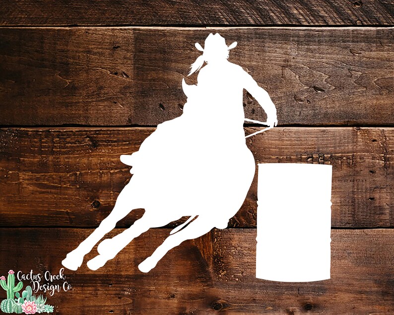Barrel Racer Decal Barrel Racing Decal Rodeo Decal Car | Etsy